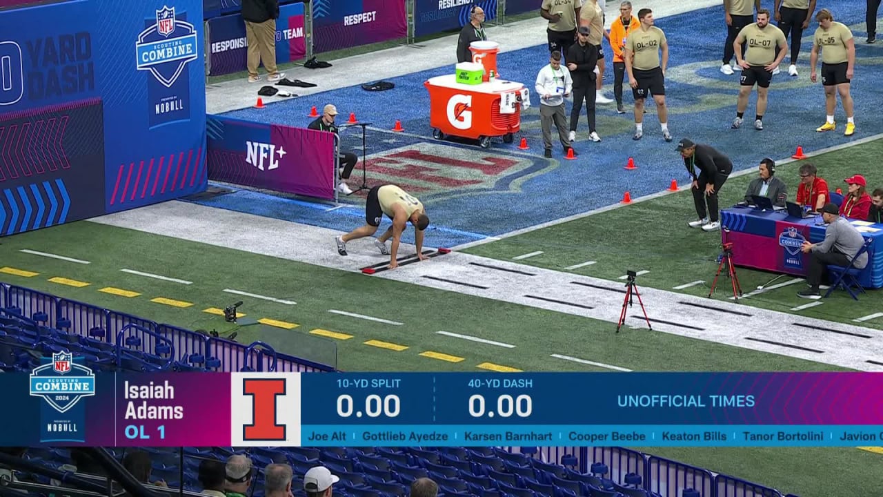 Offensive guard Isaiah Adams' 2024 NFL Scouting Combine workout