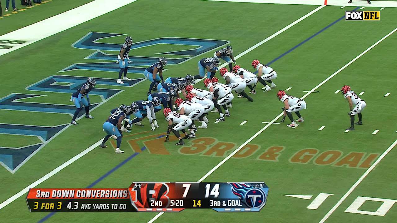 Cincinnati Bengals defensive end Sam Hubbard juggles in quarterback Joe ...