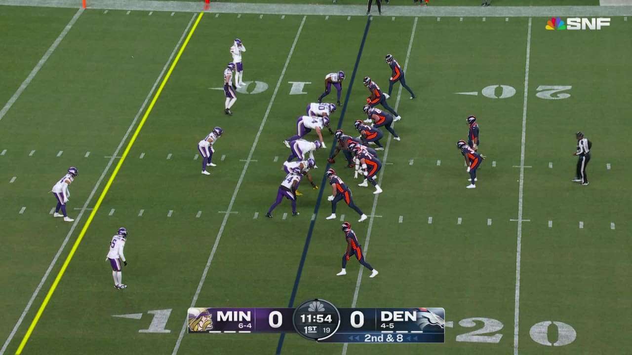 Minnesota Vkings defensive end Daneille Hunter plants Denver Broncos ...