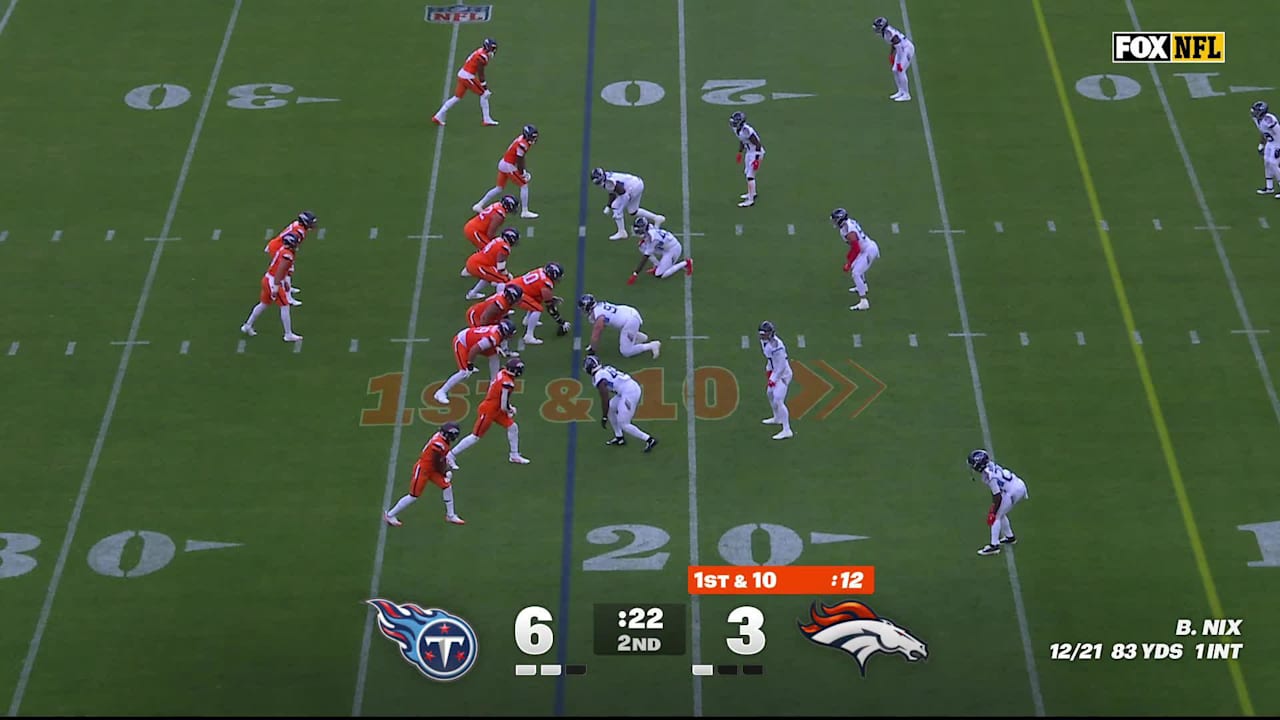 Denver Broncos quarterback Bo Nix's 23-yard TD toss hits wide receiver ...